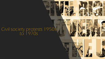 Civil Society Protests 1950s - 1970s (USA and South Africa) | Teaching ...