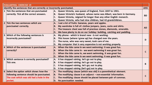 PUNCTUATION - CONVENTIONAL SIGNS IN ENGLISH GRAMMAR: 20 WORKSHEETS WITH ...