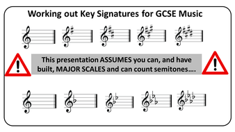 KEY SIGNATURES - up to four sharps and flats. | Teaching Resources