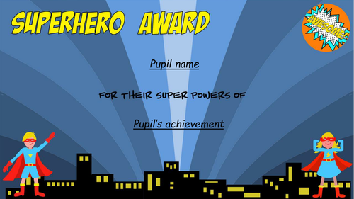 Superhero Award Certificates - generic | Teaching Resources