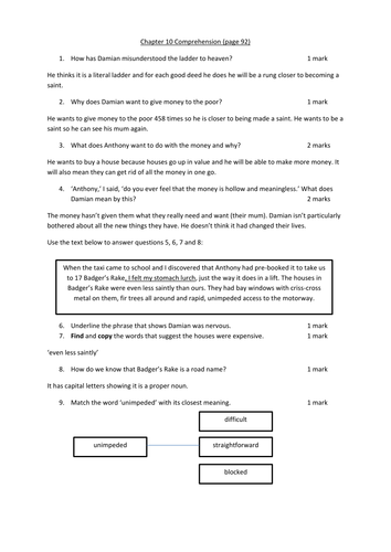 Millions Guided Reading & Comprehension for Y6, 7, 8. | Teaching Resources