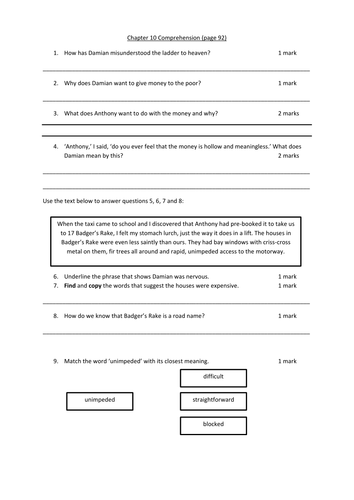 Millions Guided Reading & Comprehension for Y6, 7, 8. | Teaching Resources