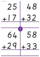 Chimney Sums (2 digits + 2 digits - carrying to 100 +) | Teaching Resources