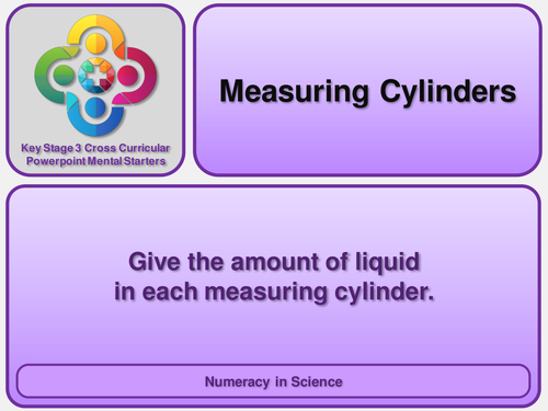 KS3 Cross Curricular Numeracy: Numeracy in Science | Teaching Resources