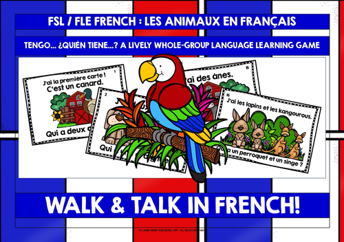 FRENCH ANIMALS I HAVE WHO HAS | Teaching Resources