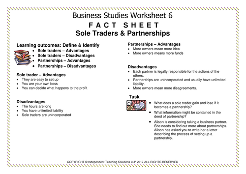 GCSE Business - Work-Sheet and Fact-Sheet Bundle (Editable) with ...