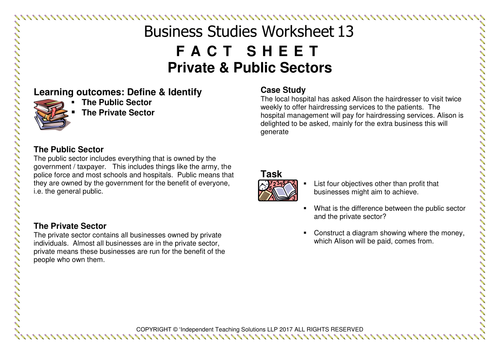 GCSE Business - Work-Sheet and Fact-Sheet Bundle (Editable) with ...