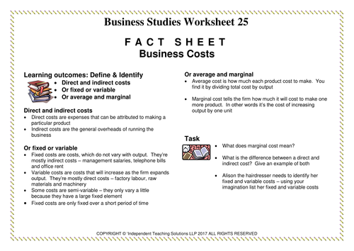 GCSE Business - Work-Sheet and Fact-Sheet Bundle (Editable) with ...