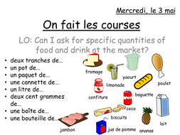 On fait les courses | Teaching Resources