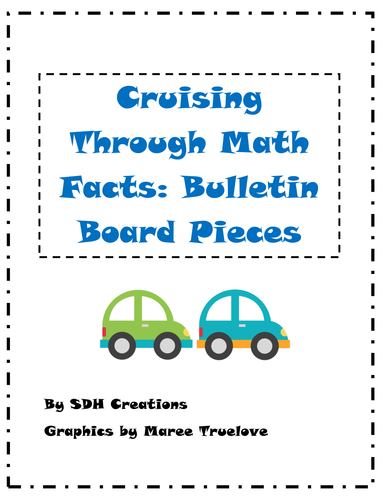 Bulletin Board Set: Cruising Through Math Facts | Teaching Resources