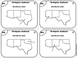 US Geography Task Cards: South & Southwest Regions of the United States ...