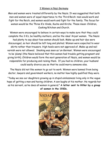 WW2: Life in Nazi Germany | Teaching Resources