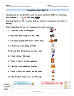 Year 2 Homophones Worksheet | Teaching Resources