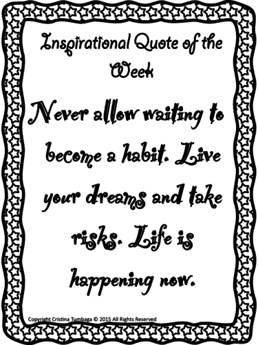 Inspirational Quotes: Making Inferences | Teaching Resources