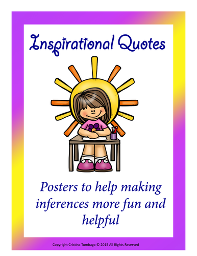 Inspirational Quotes: Making Inferences | Teaching Resources