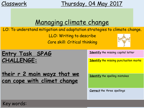 U1A - Natural Hazards - Climate change - Mitigation and Adaptation ...