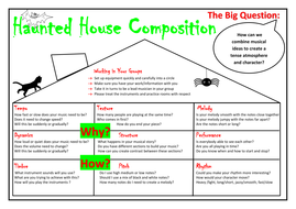 Haunted House Composition Placemat | Teaching Resources