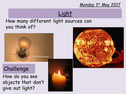 Activate 1 Physics Chapter 3.1 Light | Teaching Resources