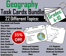 Geography Task Cards Bundle | Teaching Resources