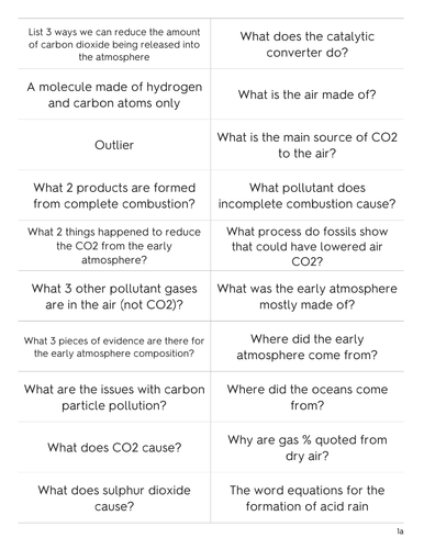 OCR 21st Century Science C1 C2 C3 revision cards | Teaching Resources