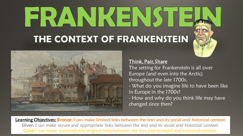 Frankenstein: The Context of Frankenstein | Teaching Resources