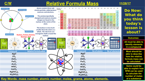 Relative Formula Mass | AQA C1 4.3 | New Spec 9-1 (2018) | Teaching ...