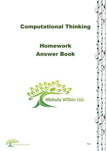 Computational Thinking 6 Homework Tasks Teaching Resources