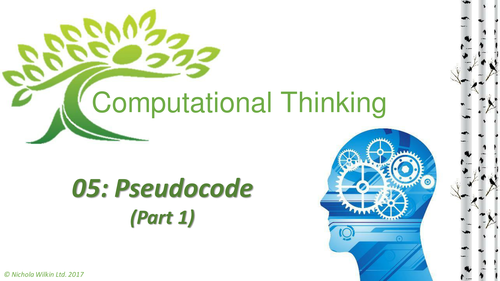 Pseudocode Computational Thinking Lessons Teaching Resources