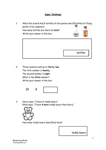 KS1 Year 2 Maths SATs - Addition Revision | Teaching Resources