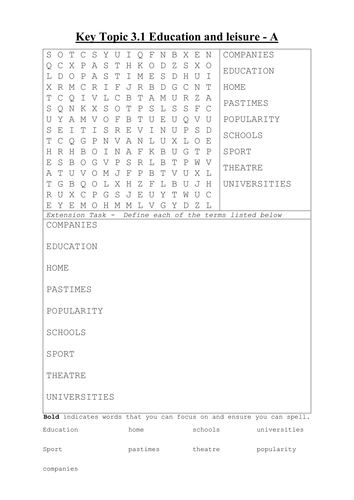 GCSE Word search on Early Elizabethan England Unit 3.1 | Teaching Resources