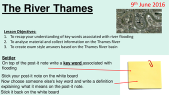 OCR GCSE SOW: Case Study Lesson on the Thames River Basin | Teaching ...
