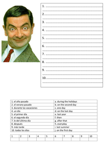 Las vacaciones - holidays | Teaching Resources