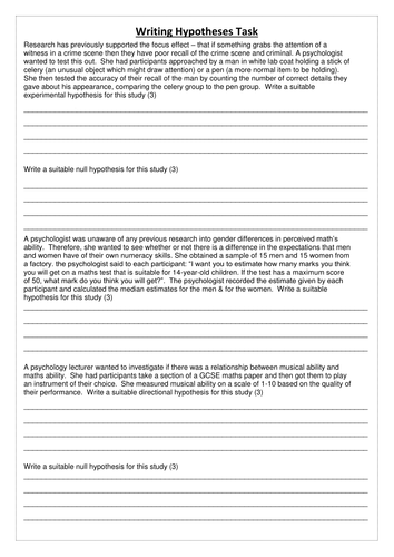 AIMS and HYPOTHESES - AQA Psychology research methods Full Lesson ...
