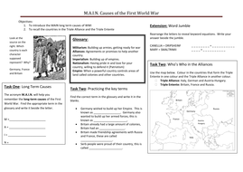Long Term Causes of WWI. | Teaching Resources