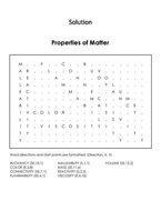 Properties of Matter Word Search | Teaching Resources
