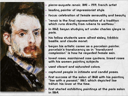 Pierre-Auguste Renoir ~ Impression ~ Art History ~ Art ~ 214 Slides ...