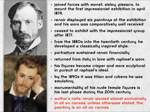 Pierre-Auguste Renoir ~ Impression ~ Art History ~ Art ~ 214 Slides ...