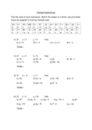 Football Substitution Codebreaker | Teaching Resources