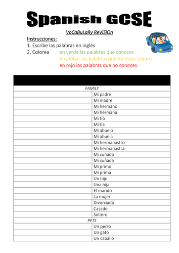 Spanish GCSE revision resources | Teaching Resources