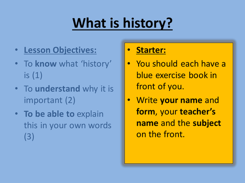 KS3 Introduction to History: Skills | Teaching Resources
