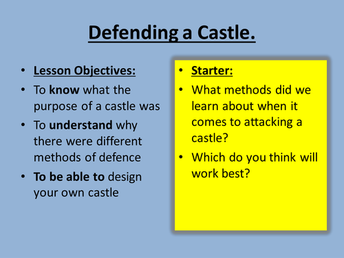 Defending a castle | Teaching Resources