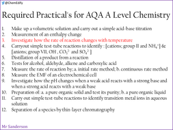 AQA A Level Chemistry Required Practical 3 - Rate of reaction and ...