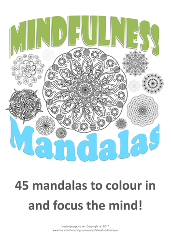 Mindfulness colouring book - 45 mandalas to colour in and help improve ...