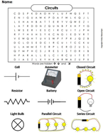 Circuits Word Search | Teaching Resources