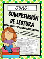 SPANISH - Reading Comprehension Short Stories - Comprensión de Lectura ...