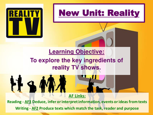 Media Reality TV | Teaching Resources