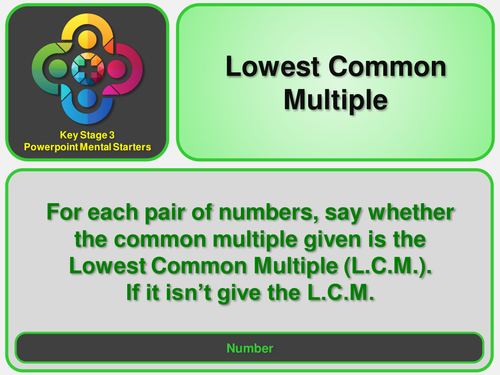KS3 Maths Mental Starters: Number – Factors, Multiples, Primes ... KS3 Maths Mental Starters: Number – Factors, Multiples, Primes ...