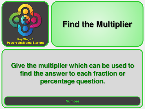 KS3 Maths Mental Starters: Number – Various 4 | Teaching Resources