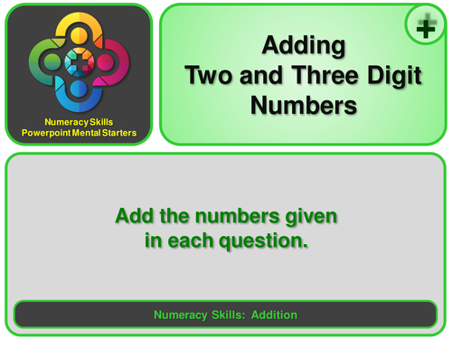 Numeracy Addition Maths Mental Starters | Teaching Resources
