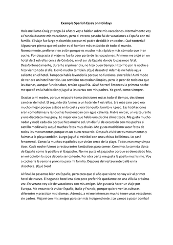 MFL Spanish Example Essays on various GCSE Exam Topics | Teaching Resources